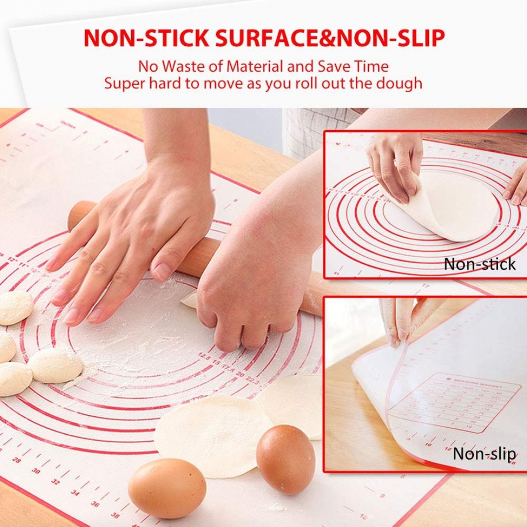 Large Silicone Thick Baking Mat with Measurement Fondant – FEJJ MALL